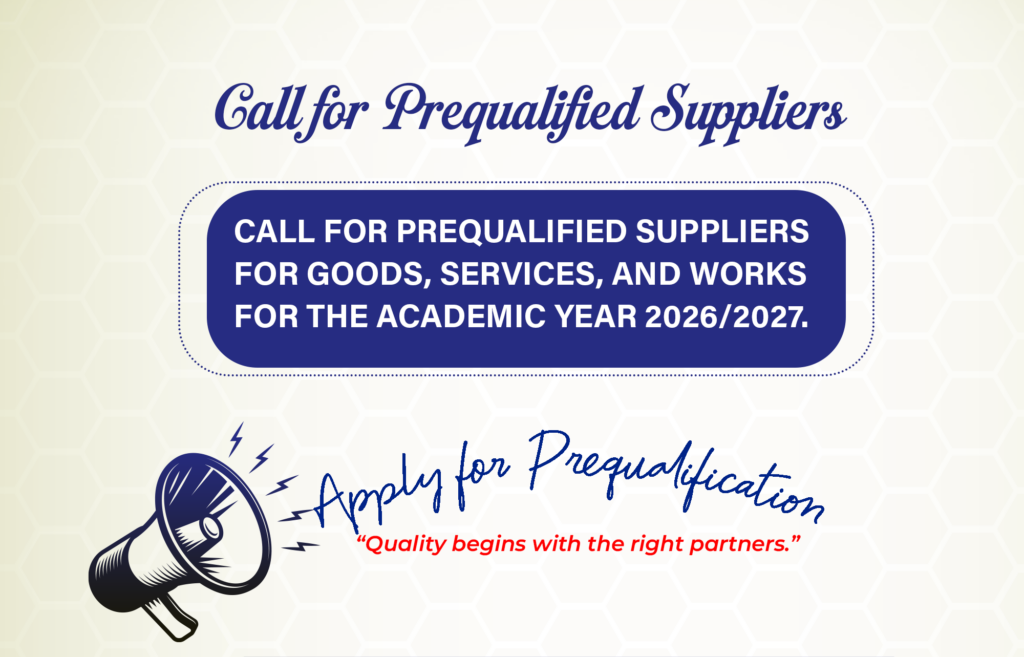 NOTICE OF PREQUALIFIED SUPLIERS FOR GOODS, SERVICES, AND WORKS FOR THE ...